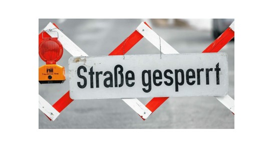 Straßensperren in der Gemeinde